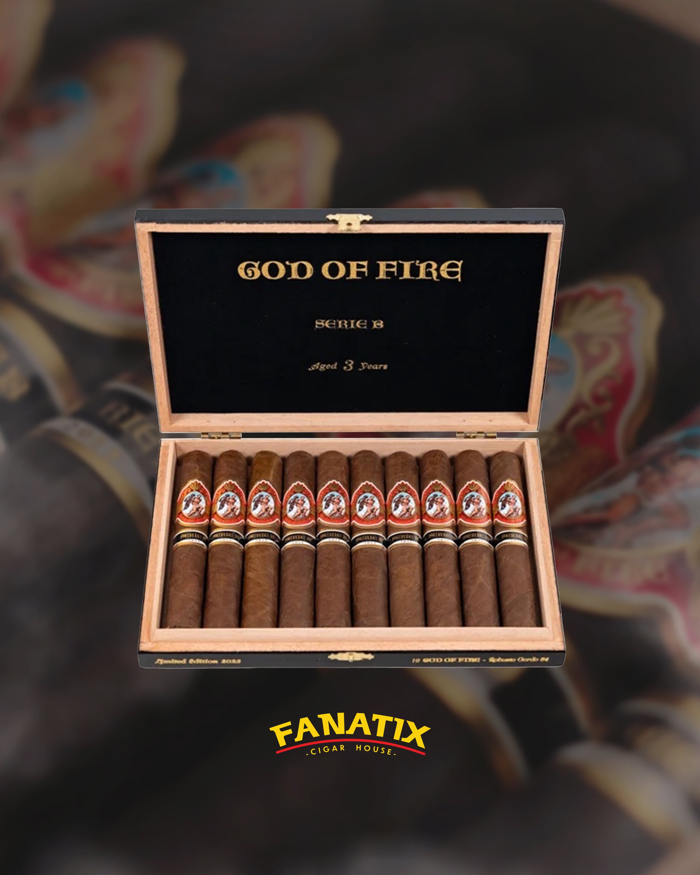 God of Fire Serie B Robusto Gordo (Full Box) – Fanatix Cigar House