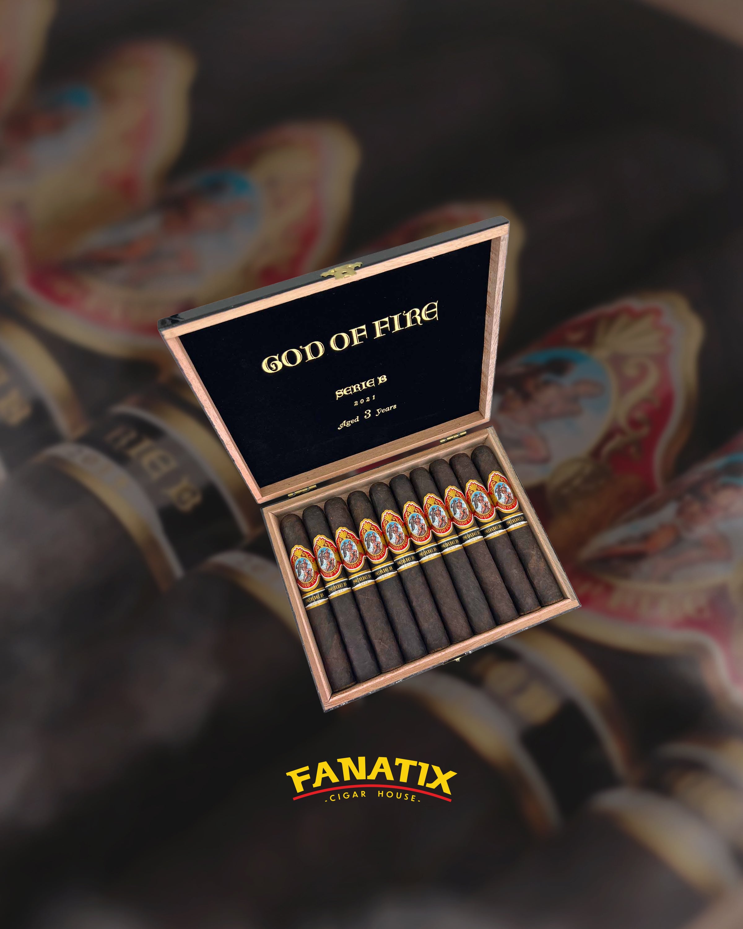 God of Fire Serie B Double Robusto (Full Box) – Fanatix Cigar House